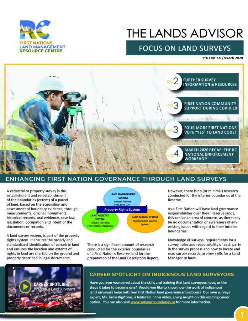 Land Descriptions and Surveys • First Nations Land Management Resource ...