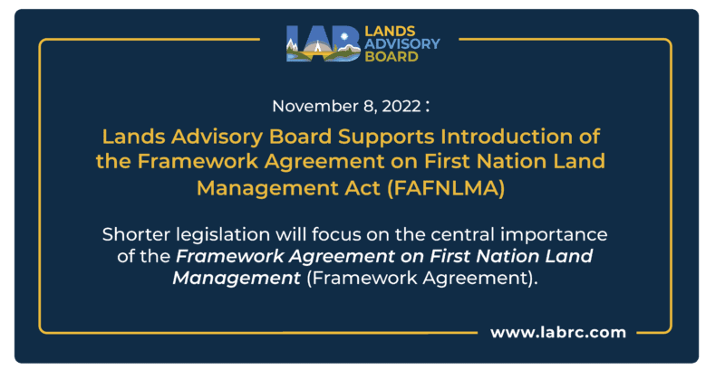 LAB Supports Introduction of the Framework Agreement on First Nation ...