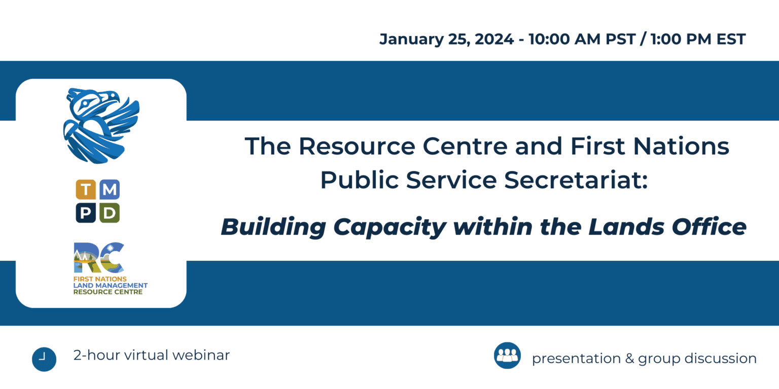 TMPD WEBINAR - The Resource Centre & First Nations Public Service ...