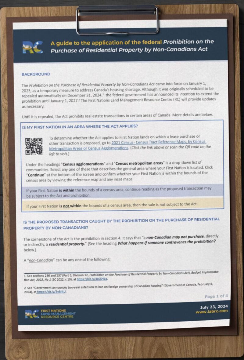 Frequently Asked Questions • First Nations Land Management Resource ...