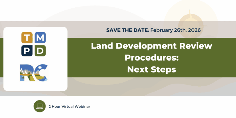 Save the Date TMPD Webinar- Land Development Review Procedures: Next ...